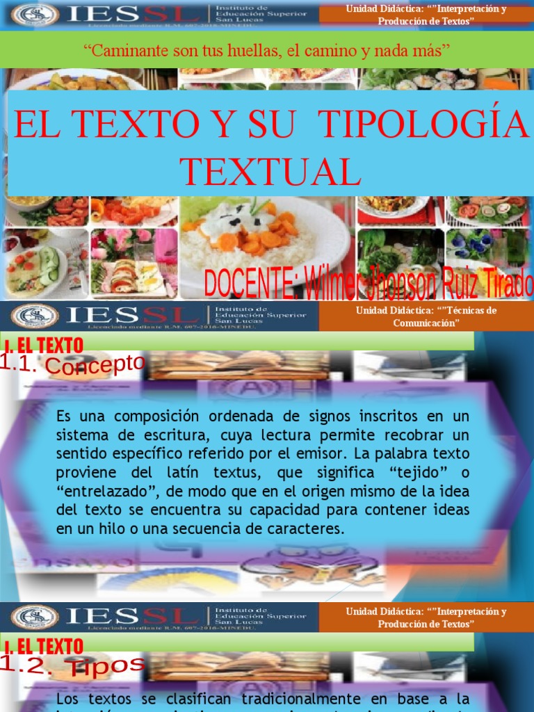 El Texto - Tipología Textual | PDF | Poesía | Comunicación humana