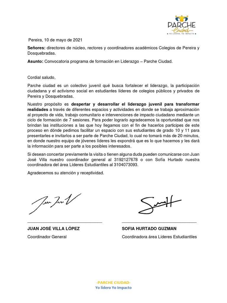 Formato Carta Solicitud de Ingreso | PDF