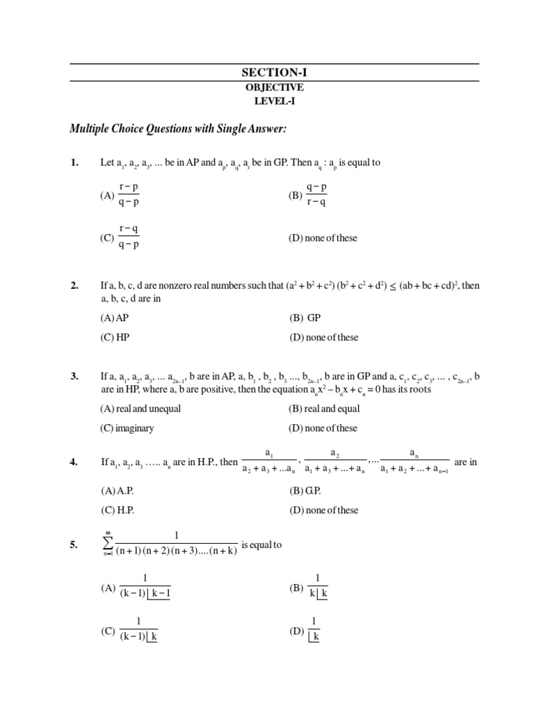 Progression & Series-03 - Exercise | PDF | Numbers | Arithmetic