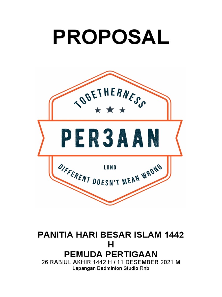 Proposal Panitia Hari Besar Islam 1442 | PDF