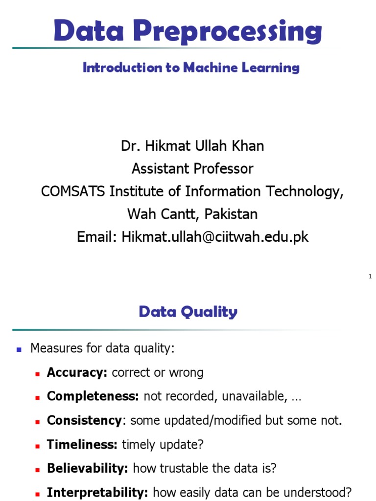 04 - ML - Data Preprocessing | PDF | Data | Data Compression