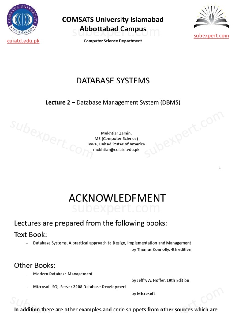 Lecture 2 Dbms Pdf Databases Data
