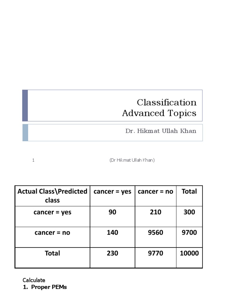 07 ML Classificaion Advanced Kappa | PDF | Cross Validation (Statistics) | Statistical ...