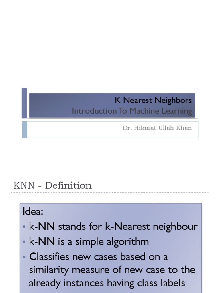 12 ML KNN | PDF | Statistical Classification | Emerging Technologies