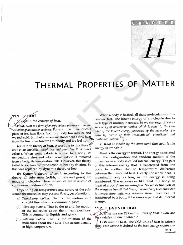 Thermal Properties of Matter | PDF