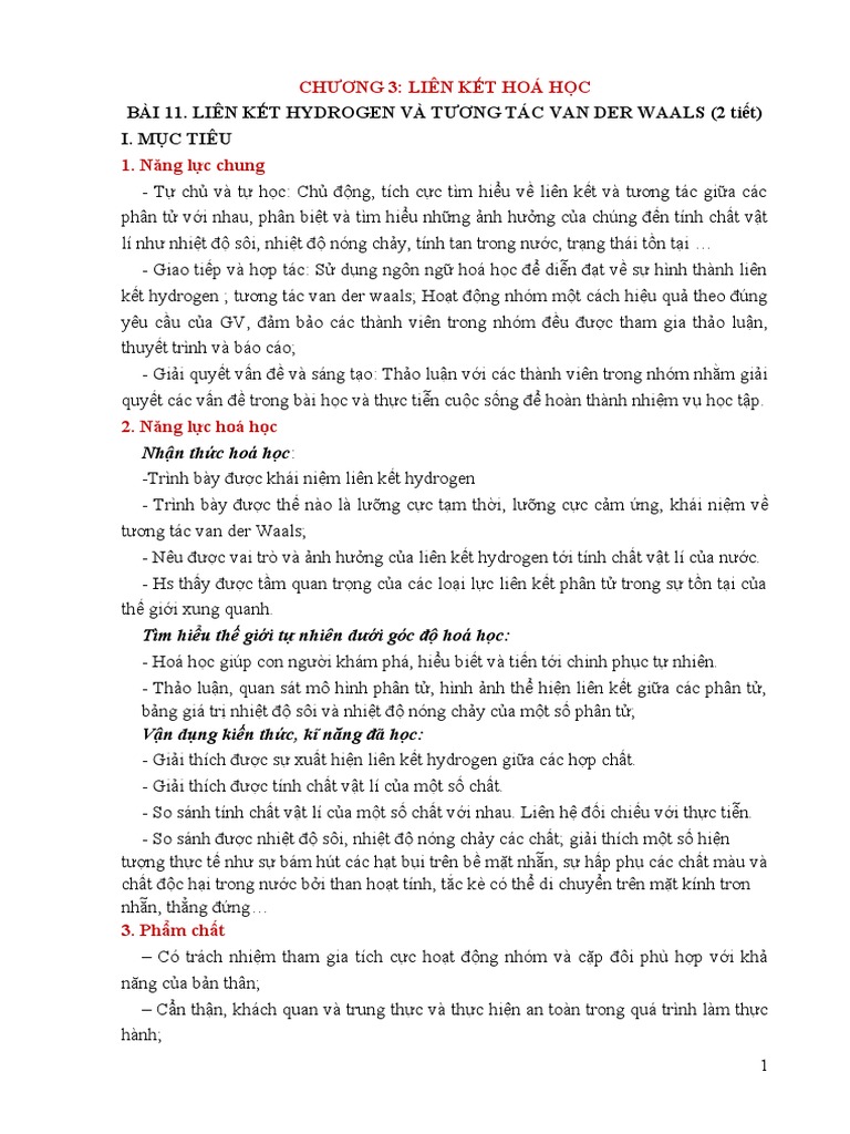 Bài 11 - Hóa 10 - CTST | PDF