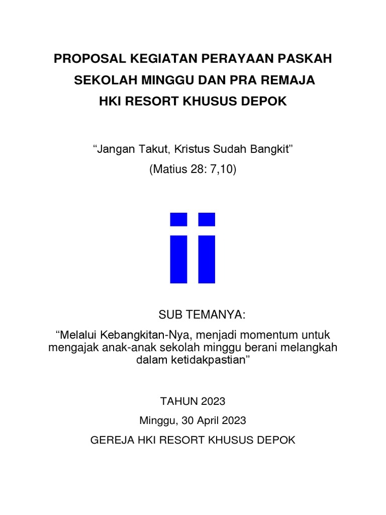 Proposal Kegiatan Perayaan Paskah | PDF