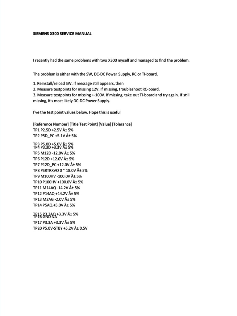 Siemens x300 Service Manual - Compress | PDF