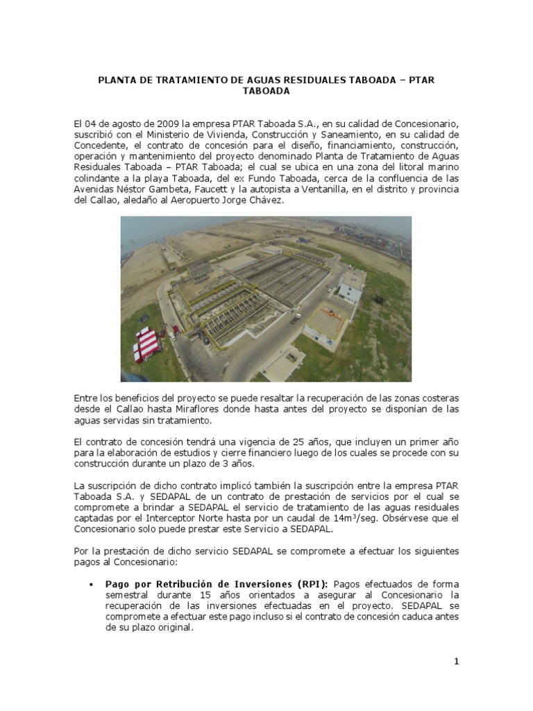 Caso 2 Ptar Taboada | PDF | Economias