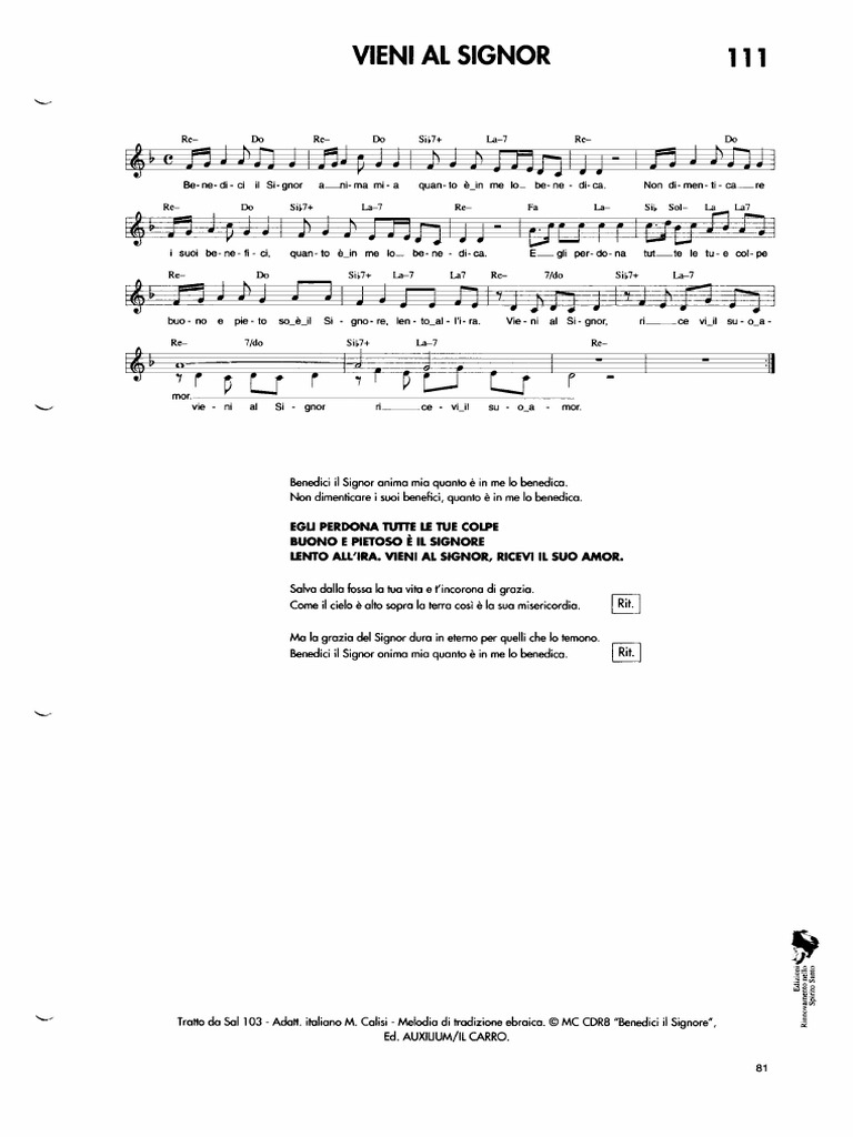 Vieni Al Signor | PDF