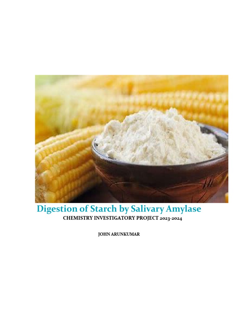Digestion of Starch by Salivary Amylase | PDF | Digestion | Human ...