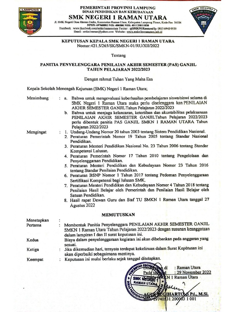 SK Pas Ganjil 2022 - 2023 | PDF