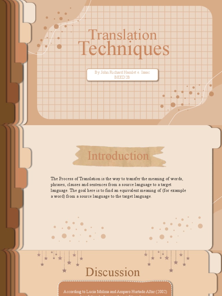 Translation Techniques | PDF | Translations | Linguistics