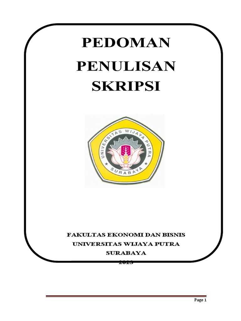 Pedoman Penulisan Skripsi S1 FEB UWP | PDF