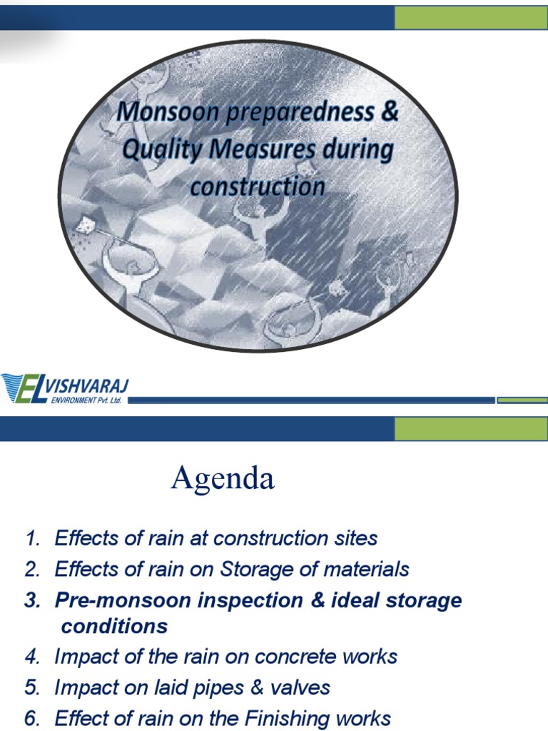 Monsoon Preparedness and Construction Quality Measures During Monsoon | PDF