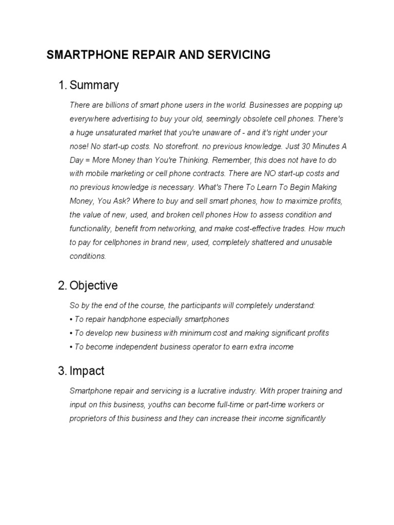 Smartphone Repair and Servicing | PDF | Smartphone | Troubleshooting