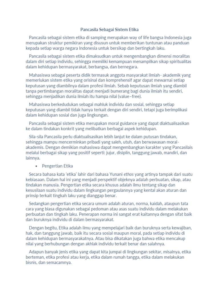 Pengertian Pancasila | PDF
