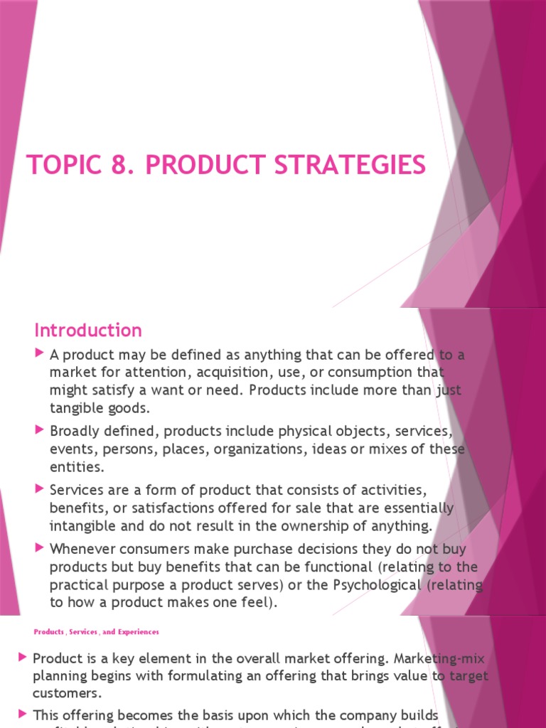TOPIC 8 Product Strategies | PDF | Product (Business) | Brand