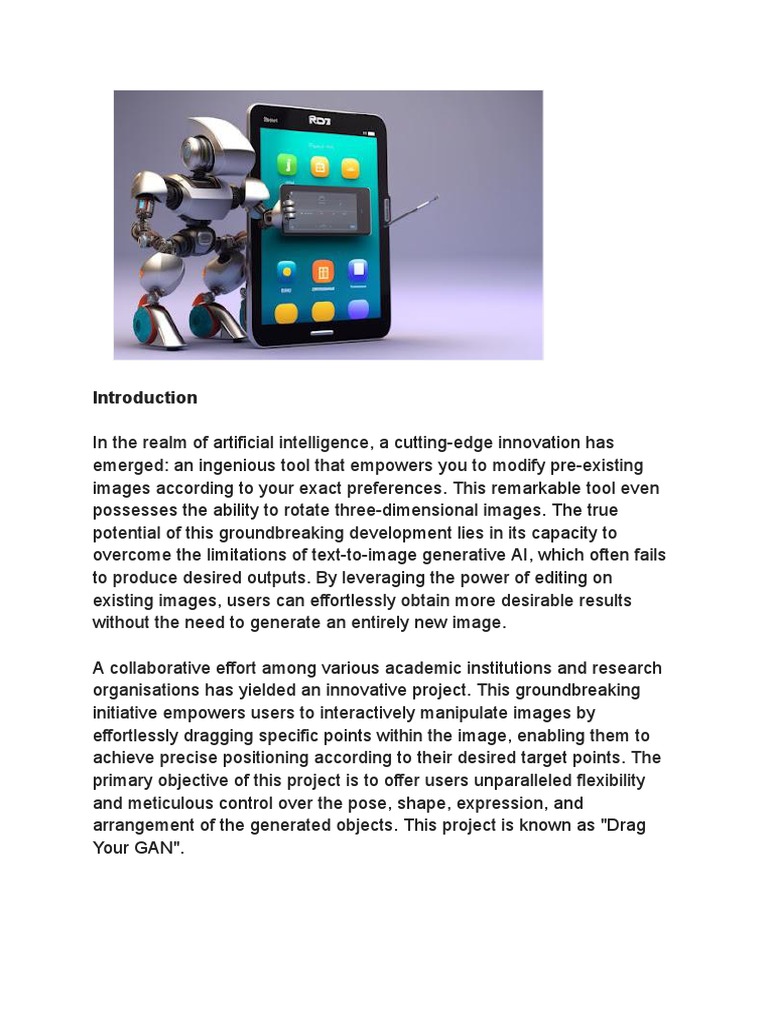 Drag Your GAN-The Ultimate Tool For Point-Based Image Control | PDF ...