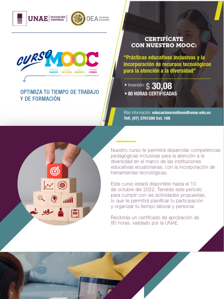 Brochure MOOC Prácticas Educativas Inclusivas | PDF | Curso abierto masivo en linea ...