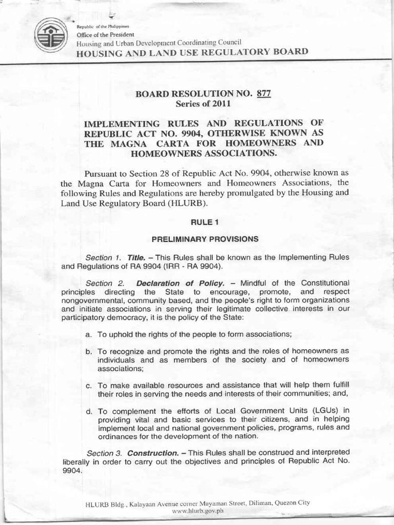 Implementing Rules of RA 9904 | PDF | Board Of Directors | By Law