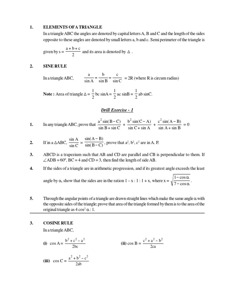 Advanced Triangle Theorems | PDF | Triangle | Area