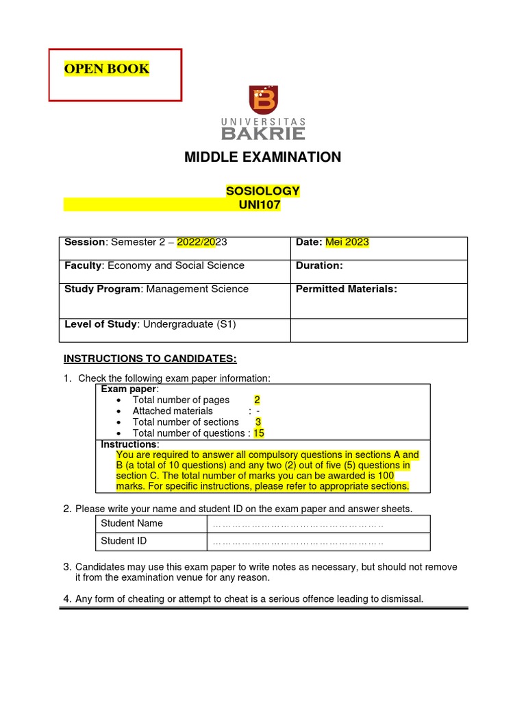 Sociology Midterm Exam Overview | PDF | Science
