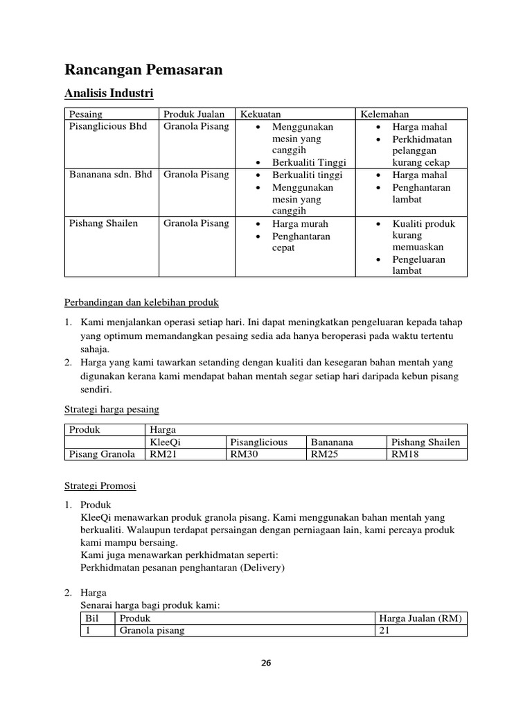 Rancangan Pemasaran: Analisis Industri | PDF