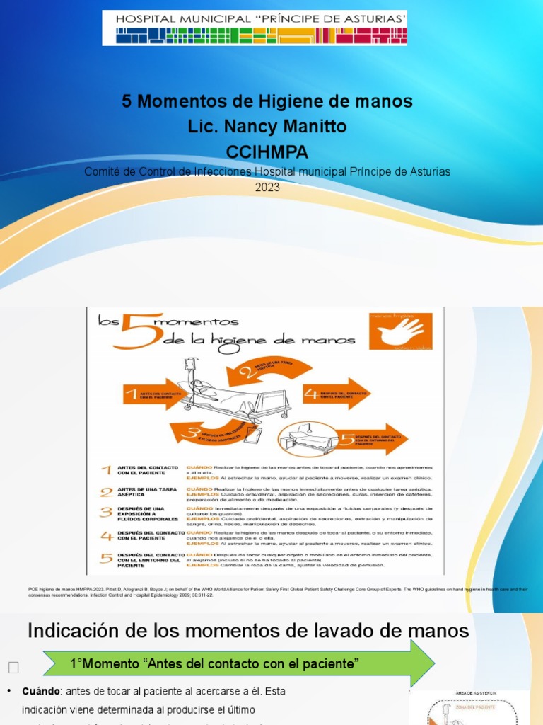 Clase 5 Momentos de Lavado de Manos | PDF | Lavado de manos ...