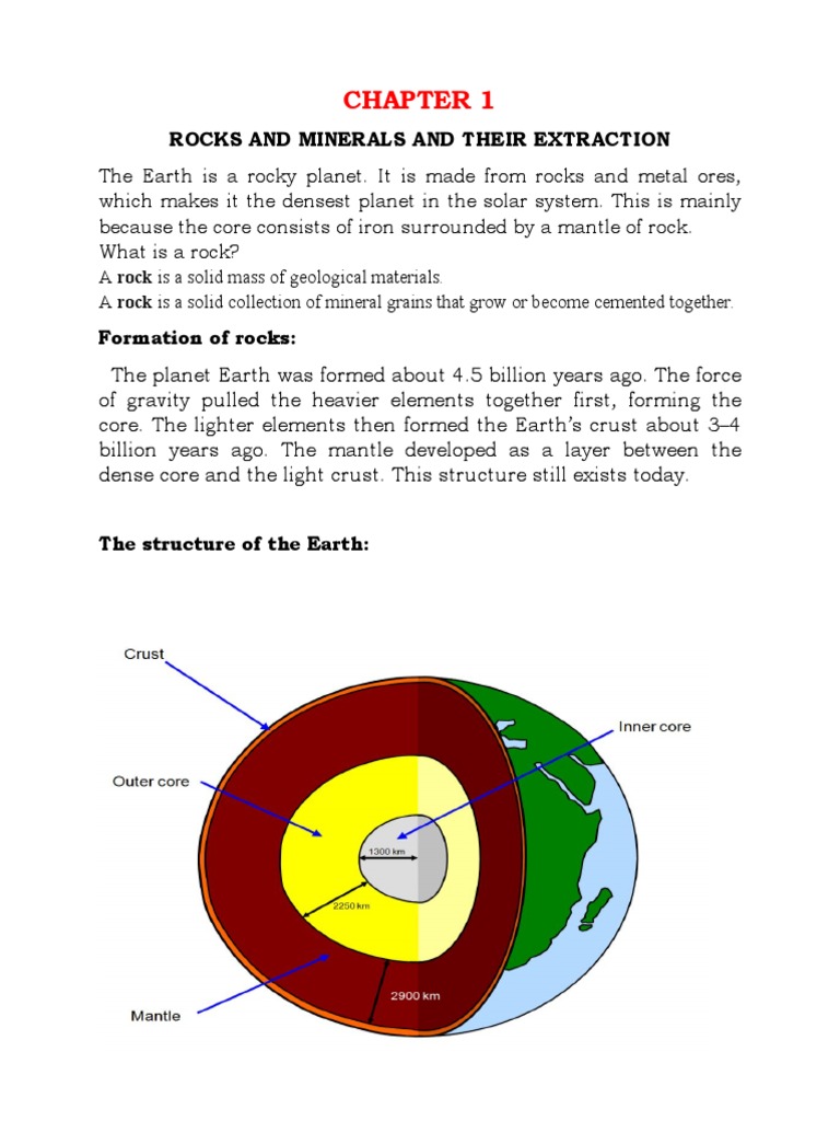 Rocks and Minerals and Their Exploitation GCSE IGCSE Environmental ...