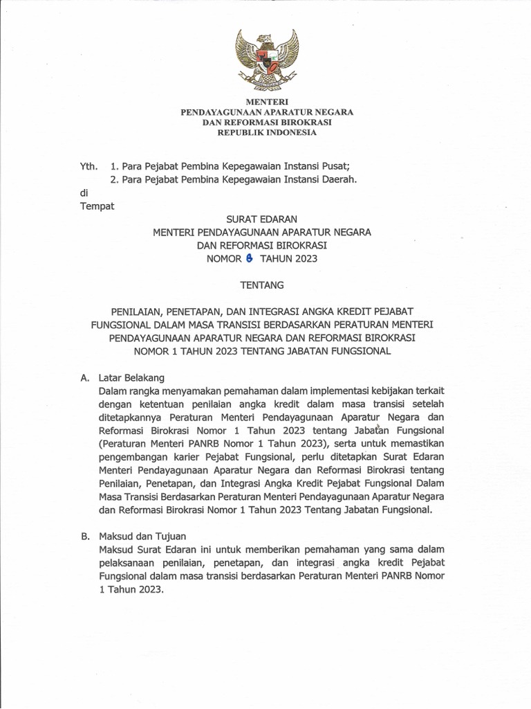 Se Menpan Nomor 8 Tahun 2023 Ok | PDF Se Menpan Nomor 8 Tahun 2023 Ok | PDF