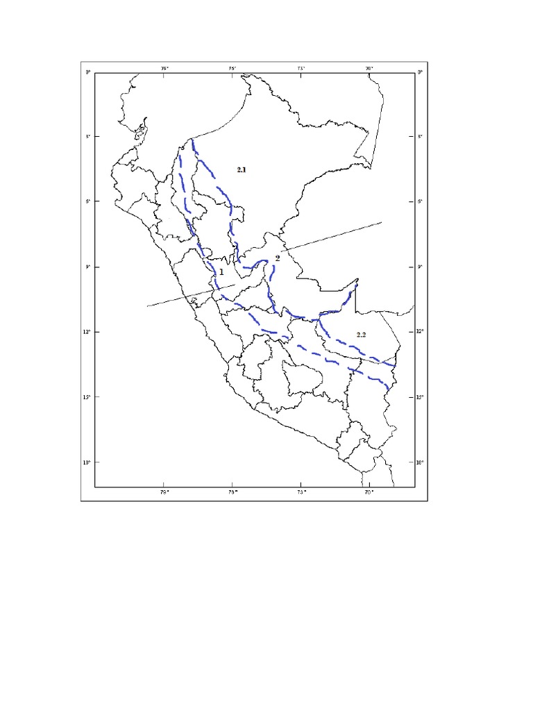 Geomorfología de La Selva Peruana (Mapa Mudo) 5° PS | PDF
