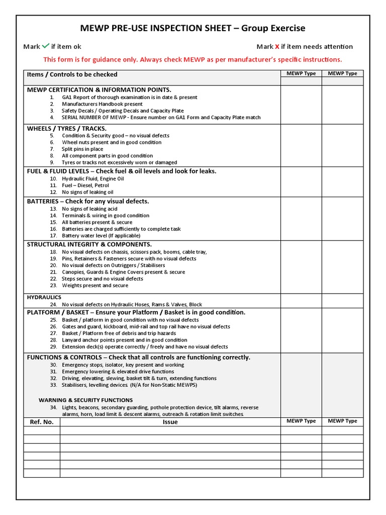 MEWPS Practical Paperwork | Download Free PDF | Transport | Vehicles MEWPS Practical Paperwork | Download Free PDF | Transport | Vehicles