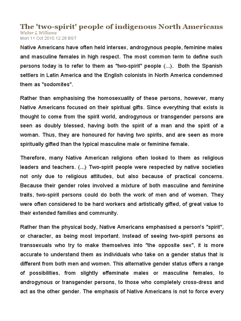 Understanding Two-Spirit Identity | PDF | Gender | Gender Studies