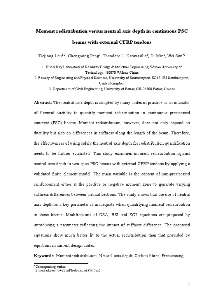 Eng Struct | PDF | Beam (Structure) | Deformation (Engineering)