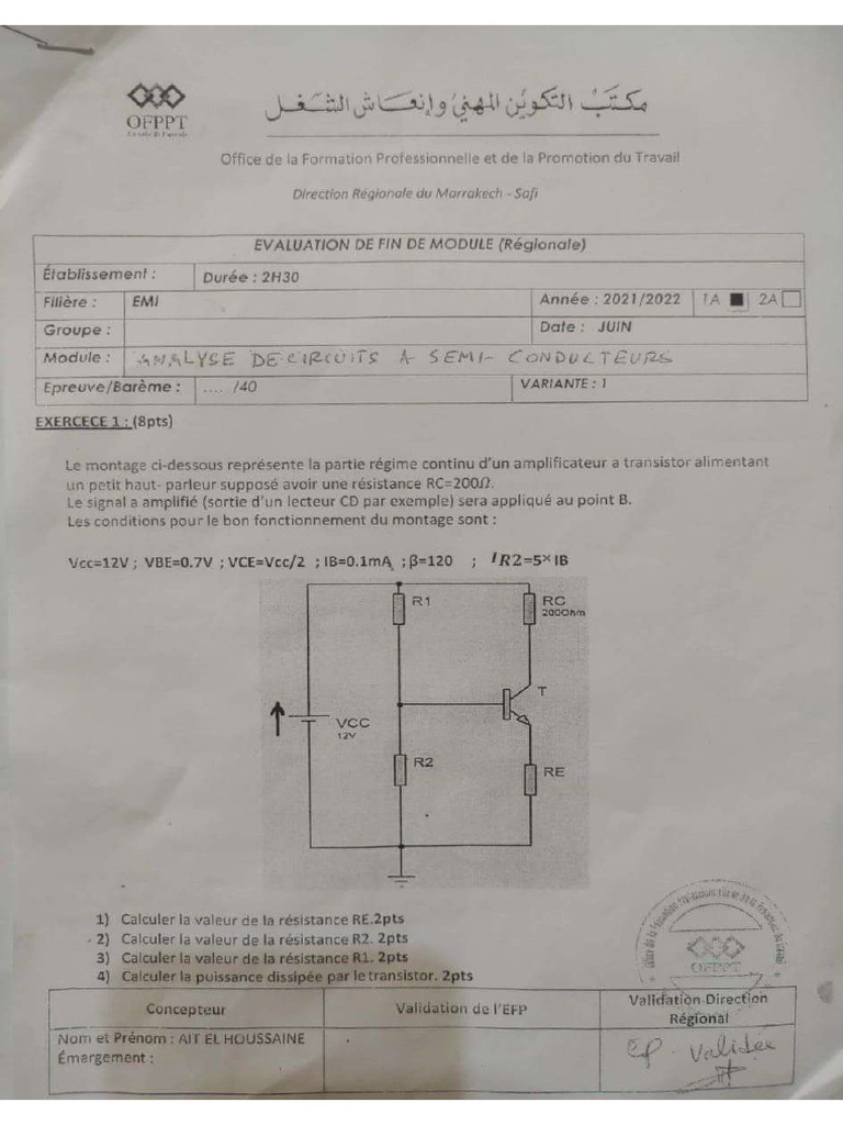 EFM Semi Conducteurs TEMI A - 2022 - DR MRK | PDF