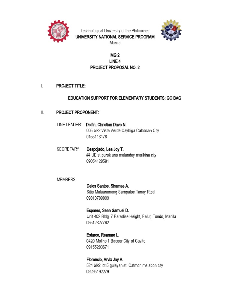 Project Proposal No.2 | PDF | Manila