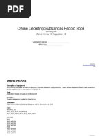 Ozone Depleting Substances Record Book | PDF | Chlorofluorocarbon | Gases