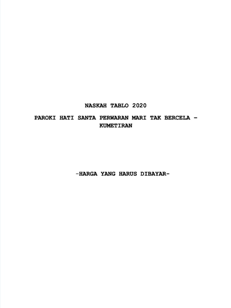 PDF Naskah Tablo 2020 PDF Compress | PDF