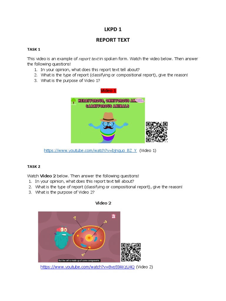 LKPD 1 Report Text | PDF