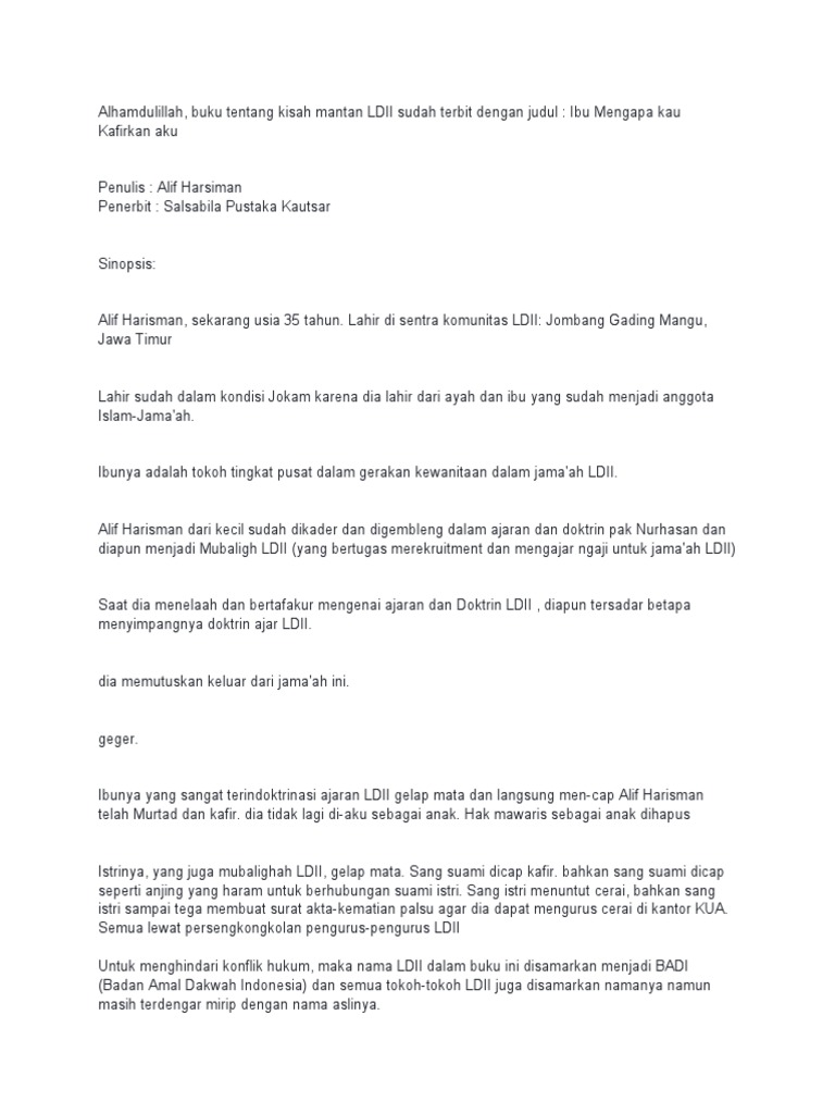 Alif Harisman Narasi | PDF