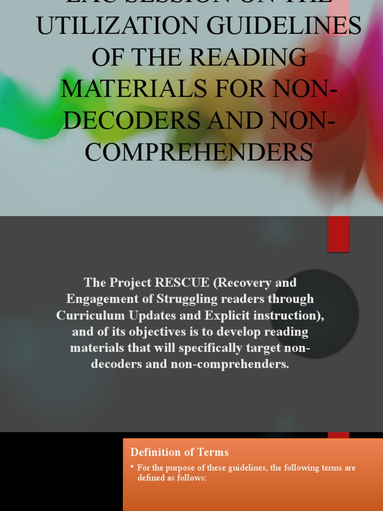 Lac Session Utilization of Reading Materials | PDF | Reading Comprehension | Cognitive Psychology