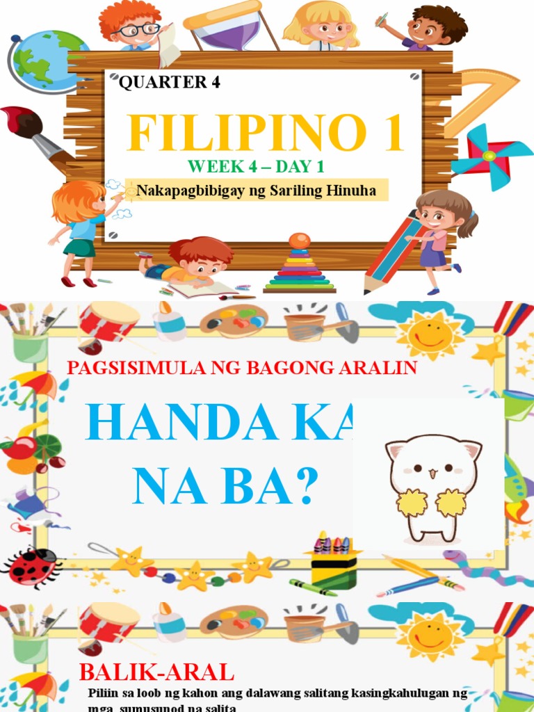 q4 Filipino Week 4 | PDF