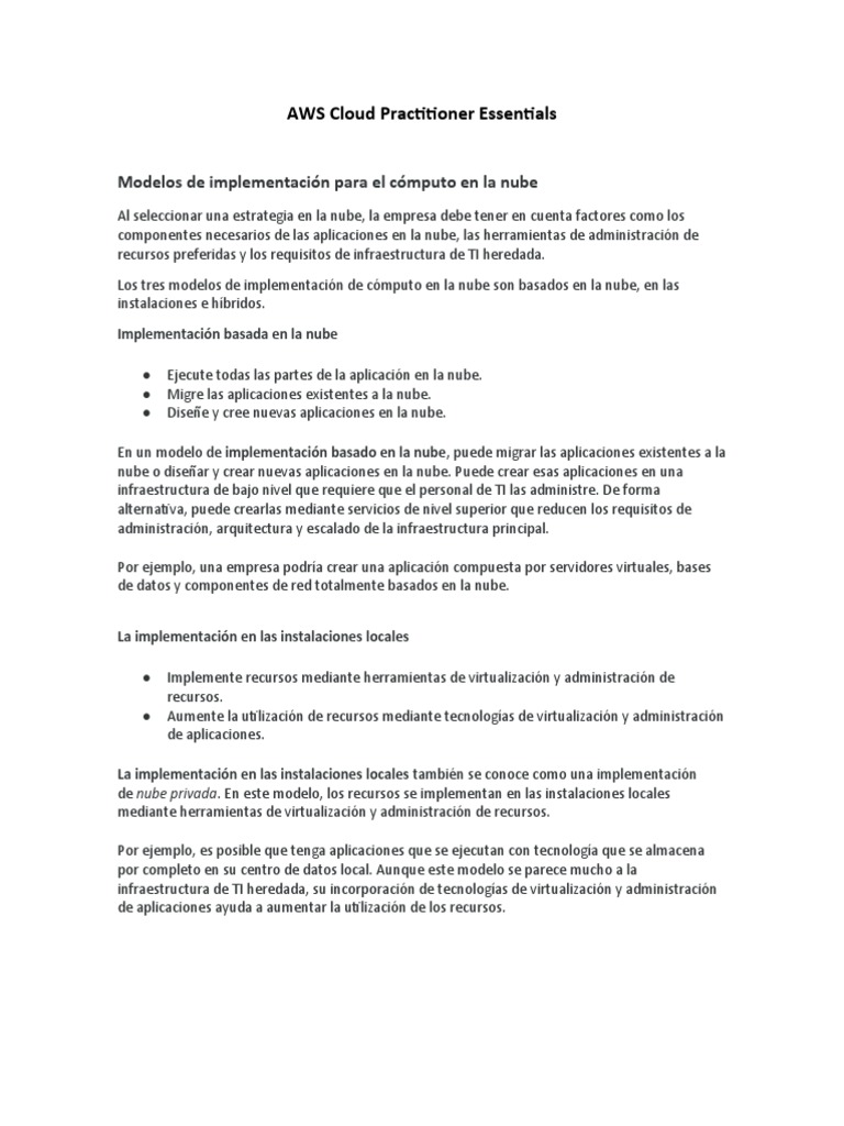 AWS Cloud Practitioner Essentials - Guia Chernandez | PDF | Computación en la nube ...