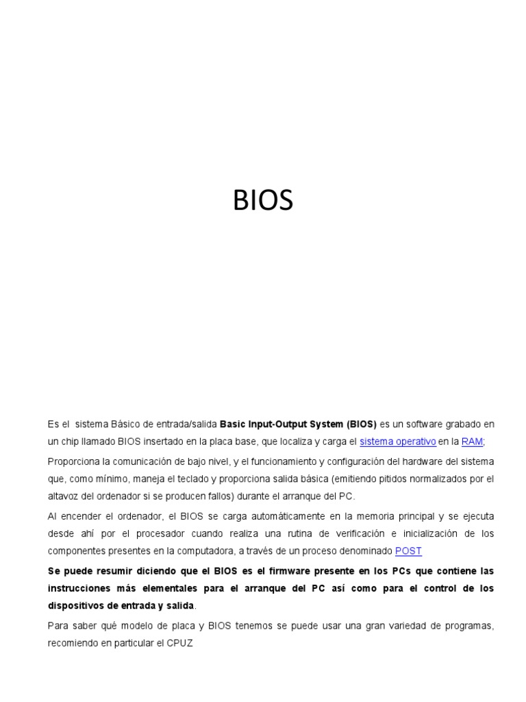 Guía Completa sobre BIOS y UEFI | PDF | Bios | Hardware de la computadora