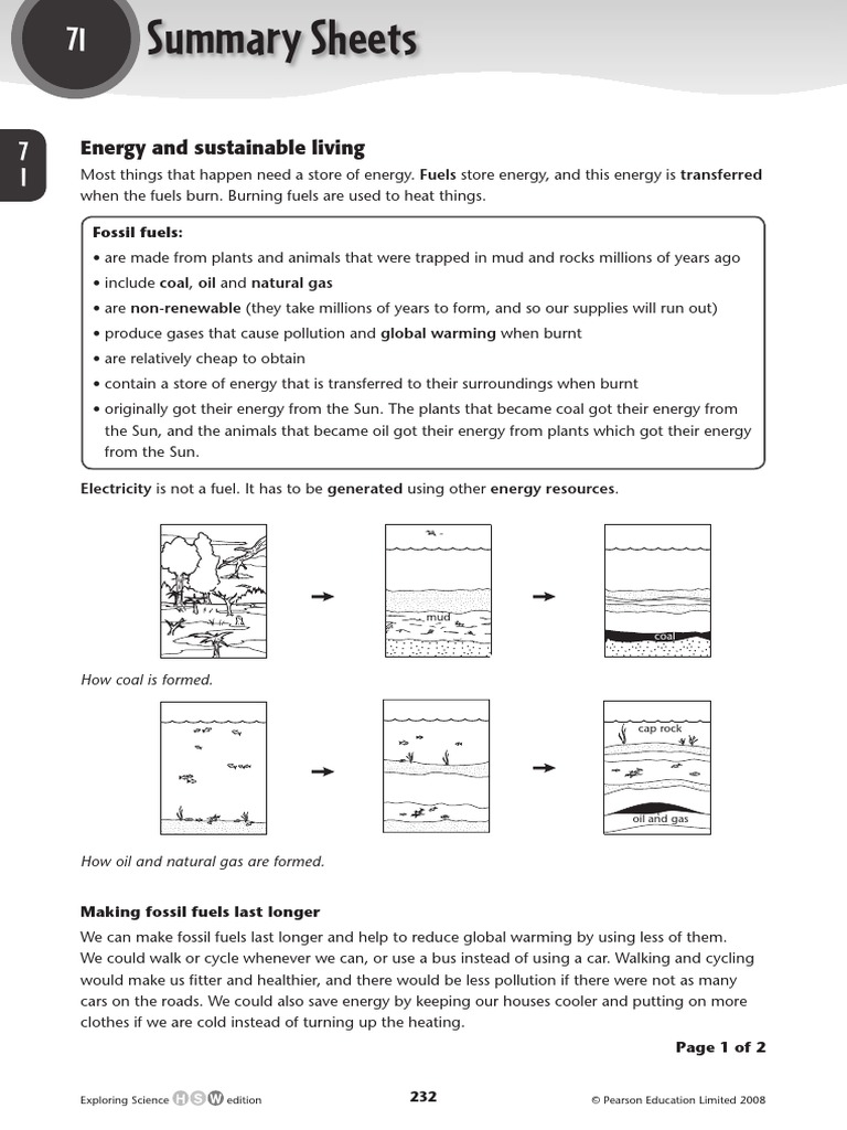 Summary 7I | PDF | Fossil Fuels | Fuels