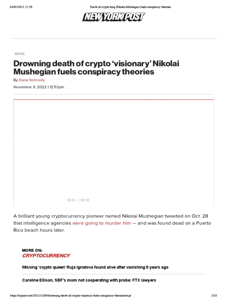 Death of Crypto King Nikolai Mushegian Fuels Conspiracy Theories | PDF