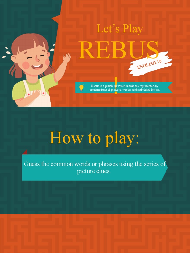 Rebus Puzzle Game and Textual Aids Guide | PDF | Chart | Information