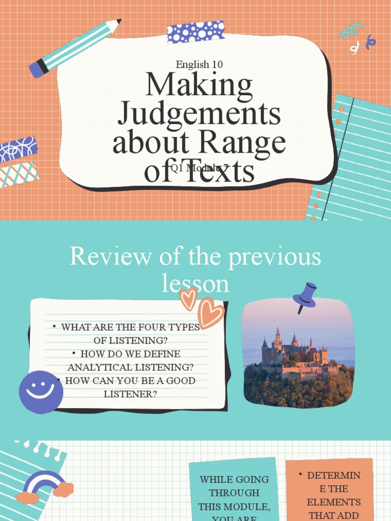 Making Judgements About Range of Texts | PDF | Essays | Hero