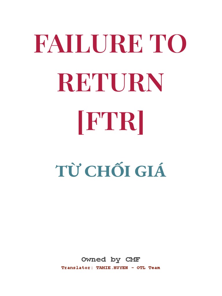 FTR Failure To Return | PDF